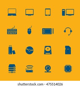 Computer Computer Parts Icon Set Stock Vector (Royalty Free) 475514026 ...