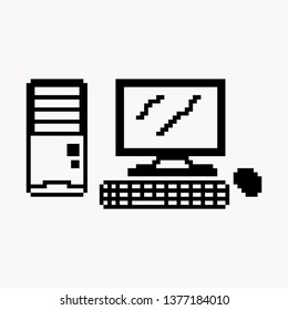 Computer Pixel Art Stock Vector (Royalty Free) 1377184010 | Shutterstock