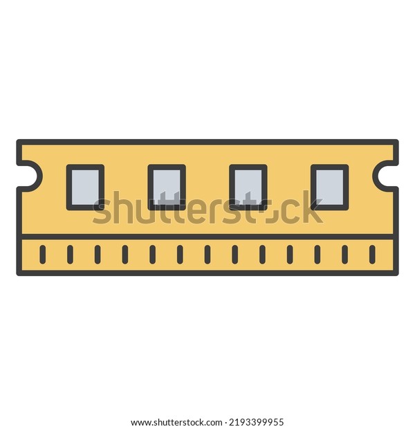 Computer Ram Vector Icon Which Suitable Stock Vector Royalty Free