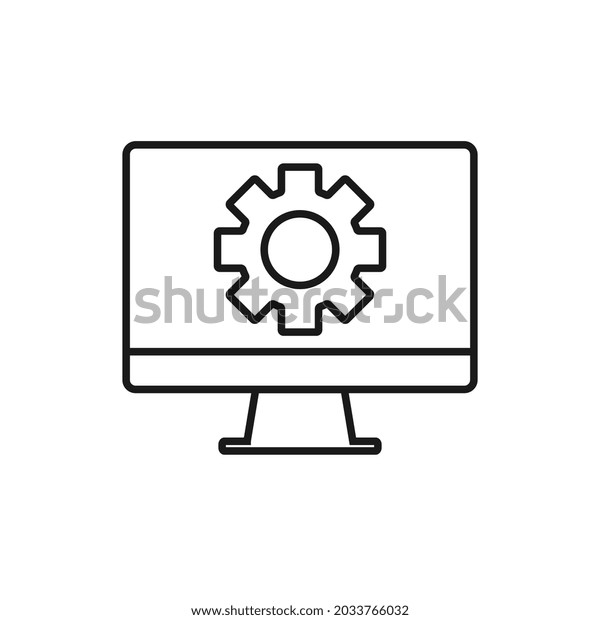 Computer Repair Logo Template Software Development Stock Vector ...