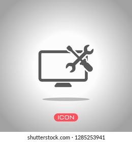 Fix Computer Logo Icon Design Stock Vector (Royalty Free) 1053048854 ...