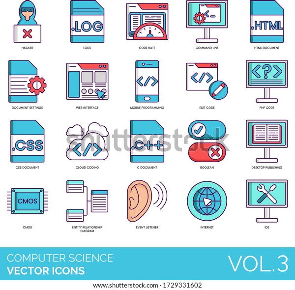 Computer Science Icons Including Hacker Log Stock Vector (Royalty Free ... Computer Science Icons Including Hacker Log Stock Vector (Royalty Free ...