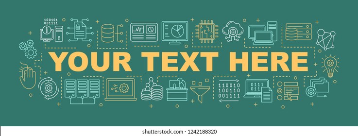 Computer Science Word Concepts Banner Database Stock Vector (Royalty ...