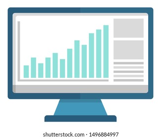 Computer Screen Diagrams Data Information Isolated: เวกเตอร์สต็อก (ปลอด ...