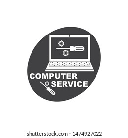 Computer Service Repair Logo Icon Vector Stock Vector (Royalty Free ...