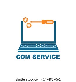 Computer Service Repair Logo Icon Vector Stock Vector (Royalty Free ...