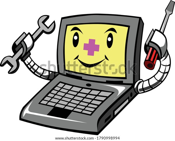 Computer Technician Cartoon Style Stock Vector (Royalty Free ...
