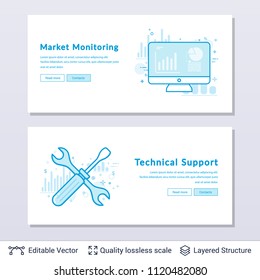 Computer Tools Symbols Modern Styled Banners Stock Vector (Royalty Free ...