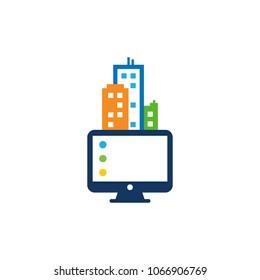 City Computer Logo Icon Design Stock Vector (Royalty Free) 1053048785 ...