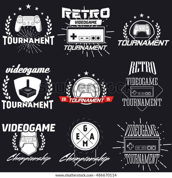 Computer Video Game Game Label Vintage Stock Vector (Royalty Free ...