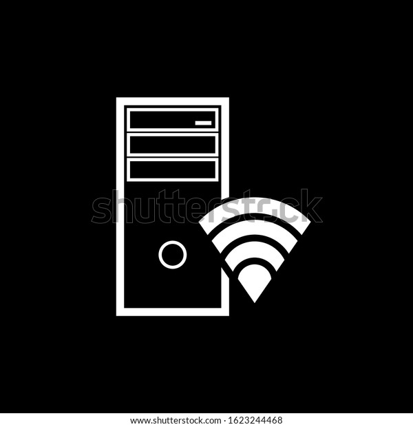 Computer Wifi Sign Vector Illustration Stock Vector (Royalty Free ...