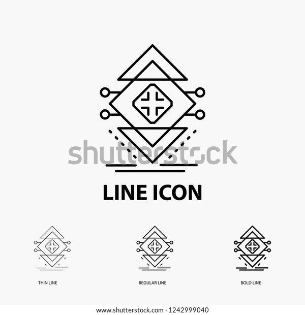 Computing Data Infrastructure Science Structure Icon Stock Vector Royalty Free 1242999040