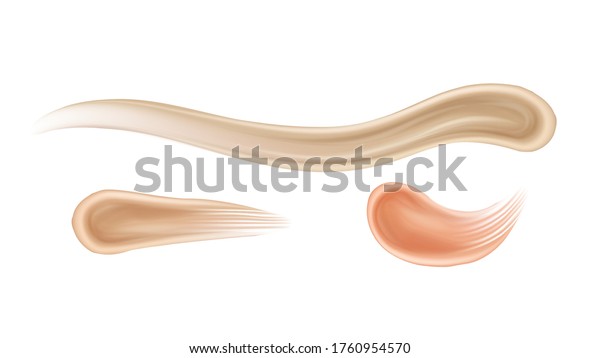 Concealer Stroke Face Cosmetics Makeup Set Stock Vector (Royalty Free ...