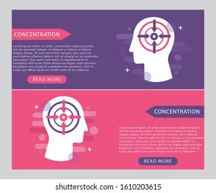 Concentration Icon Concept Human Head Stock Vector (Royalty Free ...