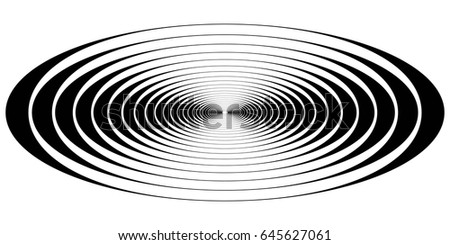Concentric Circle Oval Resonance Waves Vector Stock Vector (Royalty ...
