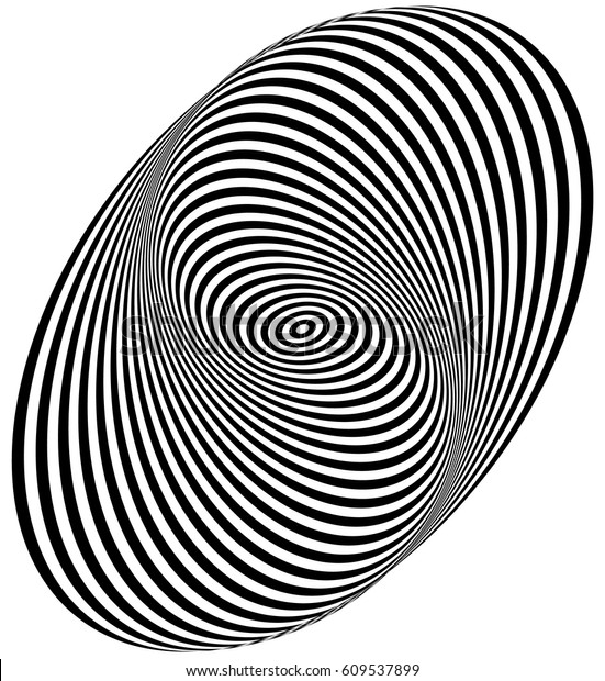 Concentric Circles Forming Spiral Ovals Ellipses Stock Vector (Royalty ...