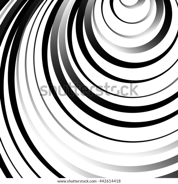 Concentric Circles Ovals Ellipses Irregular Strokes Stock Vector ...