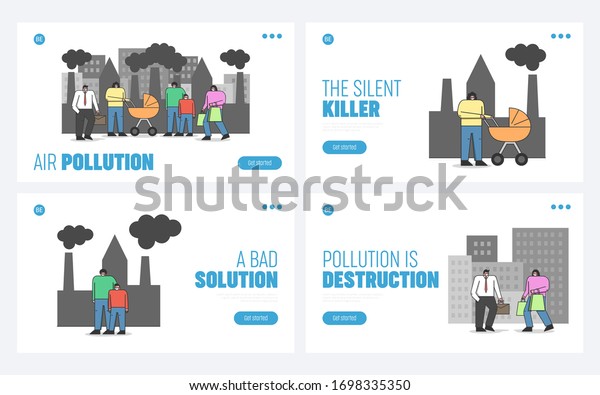 Concept Air Pollution Website Landing Page Stock Vector (Royalty Free ...