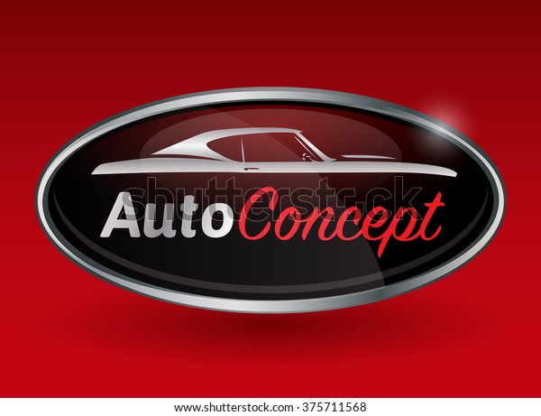 Concept Automotive Logo Design Chrome Badge Stock Vector (Royalty Free ...