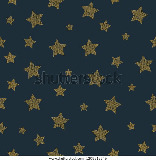 Concept Background Hand Drawn Stars Vector Stock Vector (Royalty Free ...