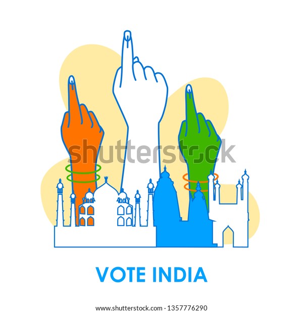 Concept Background Vote India Election Democracy Stock Vector (Royalty ...