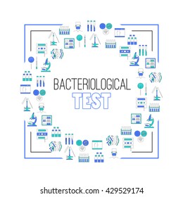 Concept Bacteriological Examination Vector Medical Illustration 스톡 벡터 ...