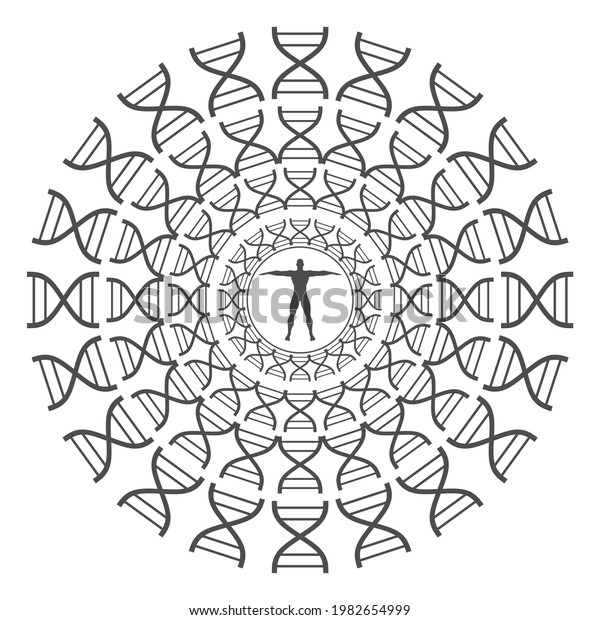 Concept Biochemistry Human Abstract Dna Symbol Stock Vector (Royalty ...