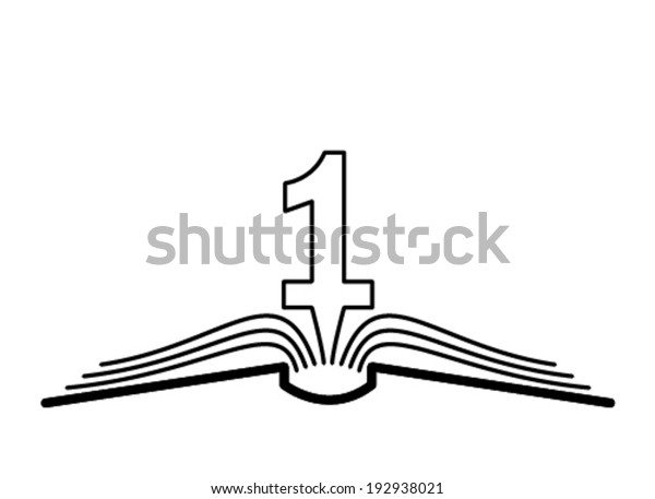Concept Book Pages Number 1 Stock Vector (Royalty Free) 192938021