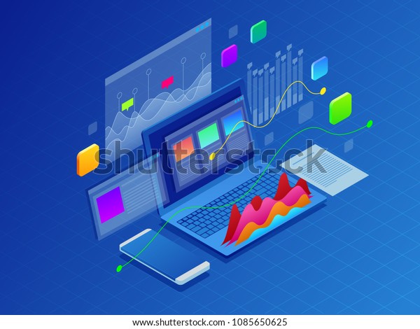 Concept Business Strategy Illustration Data Financial Stock Vector ...