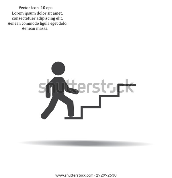 Concept Businessman On Stair Steps Metaphor Stock Vector (Royalty Free ...