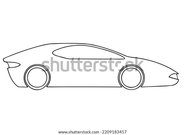 Concept Car Doodle Style Coloring Children Stock Vector (Royalty Free ...