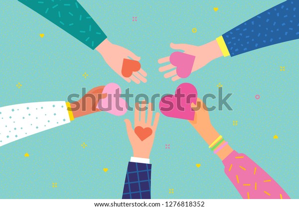Concept Charity Donation Give Share Your: vetor stock (livre de ...