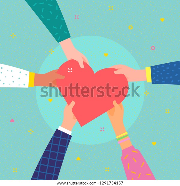 Concept Charity Donation Give Share Your Stock Vector (Royalty Free ...