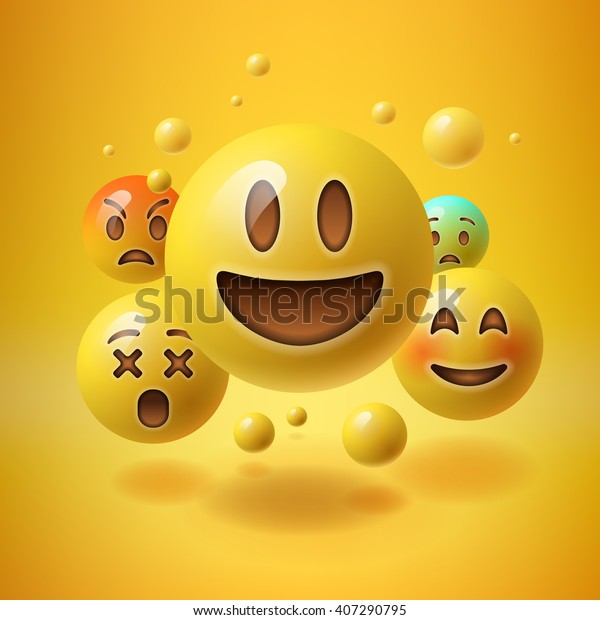 Concept Community People Teamwork Yellow Background Stock Vector ...