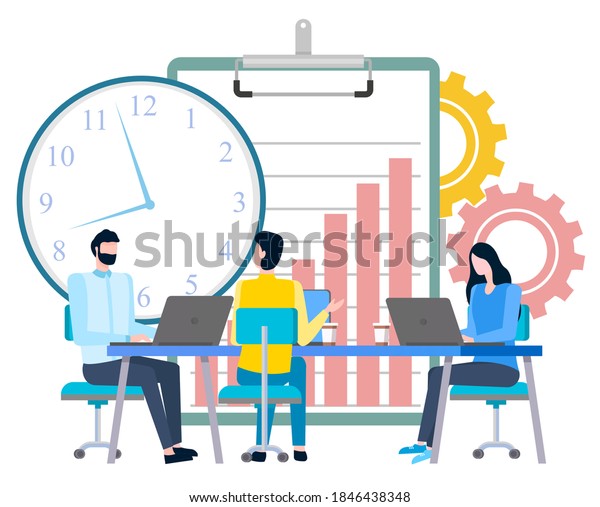 Concept Company Time Management Group People Stock Vector (Royalty Free ...