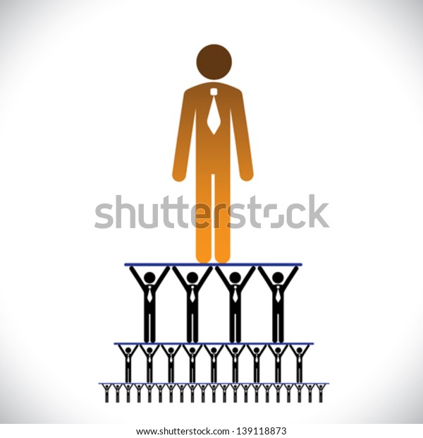 Concept Corporate Hierarchy Management Structure Vector Stock Vector ...