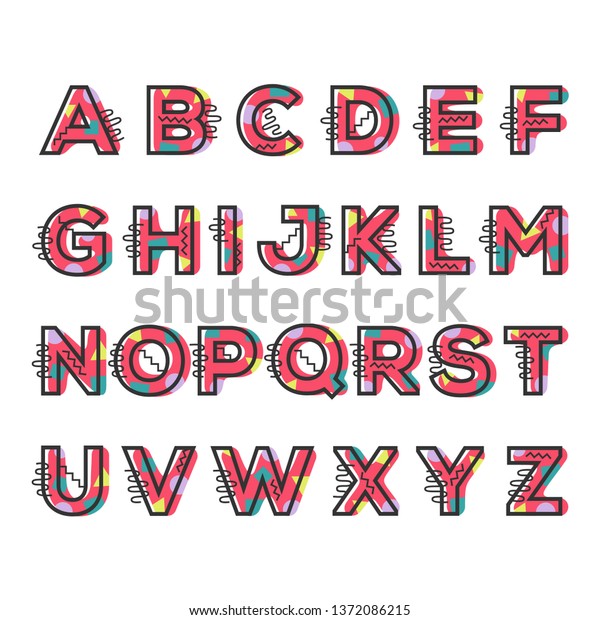 Concept Design Illustration Vector Font Lettering Stock Vector (Royalty ...