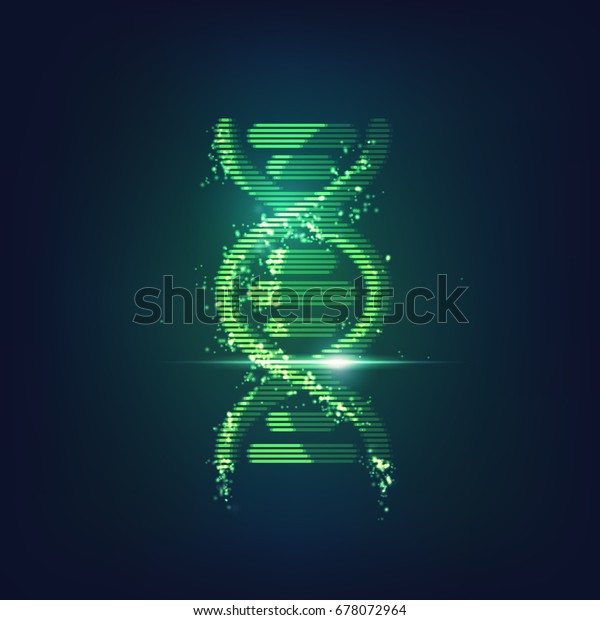 Concept Digital Dna Analysis Futuristic Dna Stock Vector (Royalty Free ...