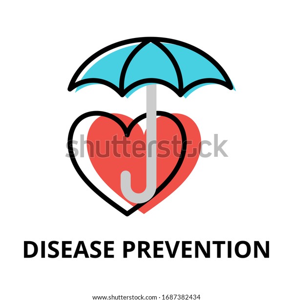 Concept Disease Prevention Icon Modern Flat Stock Vector (Royalty Free ... Concept Disease Prevention Icon Modern Flat Stock Vector (Royalty Free ...