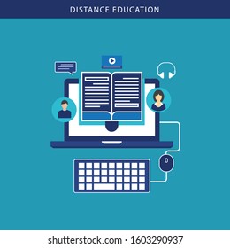 Concept Online Education Elearning Online Education Stock Vector ...