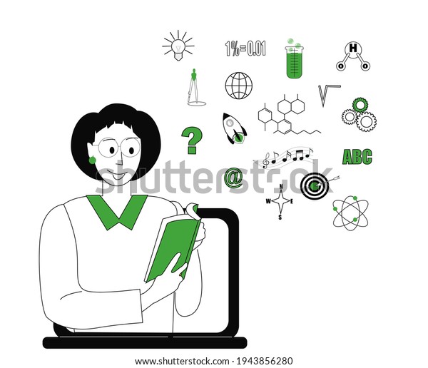 Concept Distance Learning Communication Teacher On Stock Vector ...