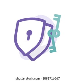 Concept Dual Protection Security Icon Two Stock Vector (Royalty Free ...