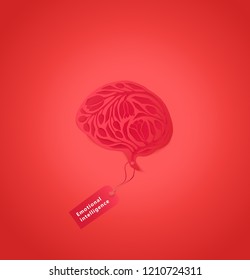 Concept Emotional Intelligence Abstract Human Brain Stock Vector ...