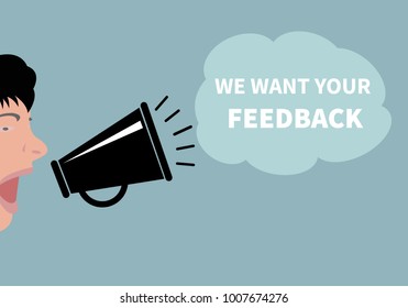 불만 개념=확성기를 통해 고함을 지르는 사람 스톡 벡터(로열티 프리) 717856318 | Shutterstock