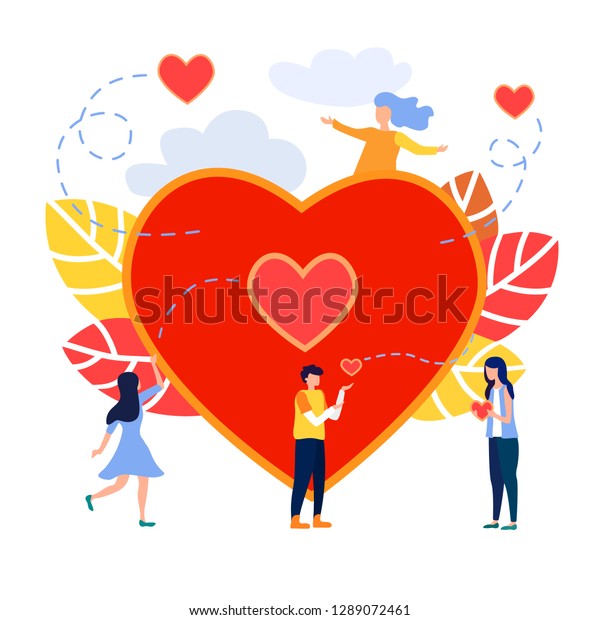 Concept Giving Sharing Your Love People Stock Vector (Royalty Free ...