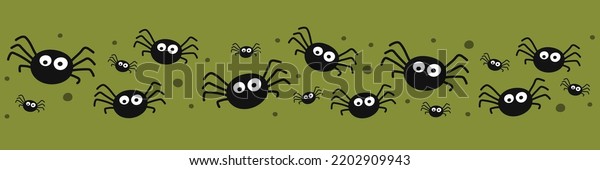 Concept Halloween Banner Spiders Vector Stock Vector (Royalty Free ...