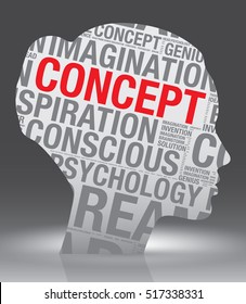 3d Rendering Brain Shape Word Cloud Stock Illustration 1296135727 ...