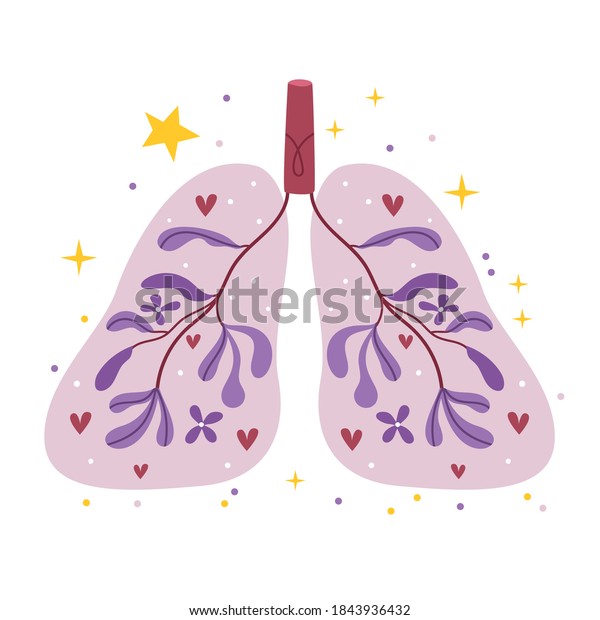 Concept Healthy Lungs Background Lungs Grow Stock Vector (Royalty Free ...