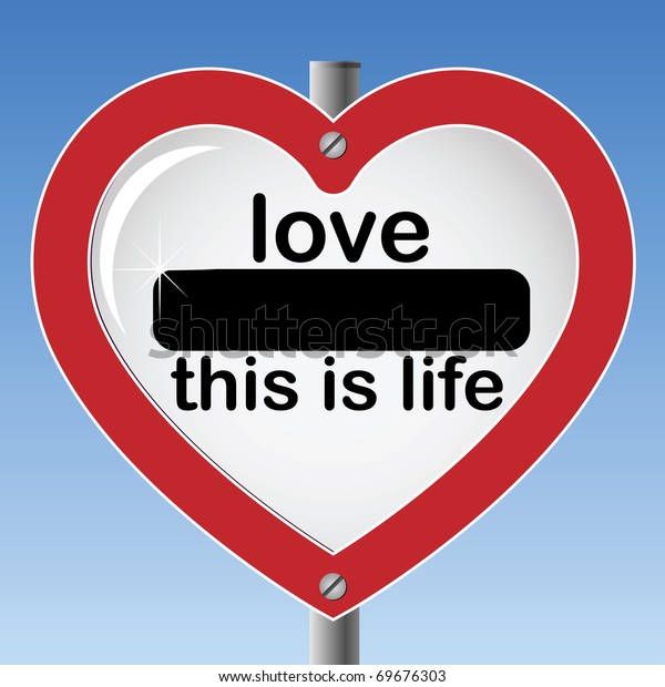 Concept Heart Road Sign Stop Customs Stock Vector (Royalty Free ...