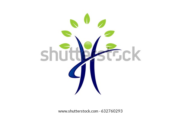Concept Human Logo Letter H Swoosh Stock Vector (Royalty Free ...
